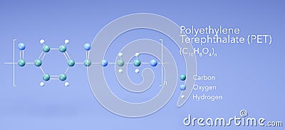 Polyethylene Terephthalate, Pet, PETE, Molecular Structures, 3d ...