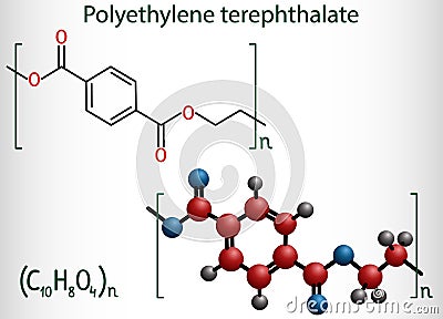 Polyethylene Terephthalate Or PET, PETE Polyester, Thermoplastic ...