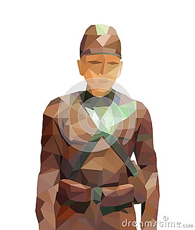 Polygon Old Style Soldier Army. Stock Illustration | CartoonDealer.com ...