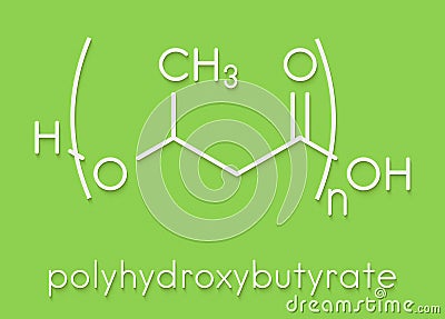 Polyhydroxybutyrate (PHB) Biodegradable Plastic, Chemical Structure ...