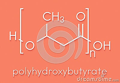 Polyhydroxybutyrate (PHB) Biodegradable Plastic, Chemical Structure ...