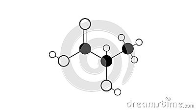 Polylactic Acid Molecule, Structural Chemical Formula, Ball-and-stick ...