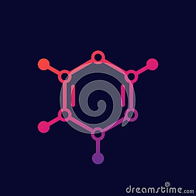 Polymer Icon, Monomer Molecule Model Cartoon Vector | CartoonDealer.com ...