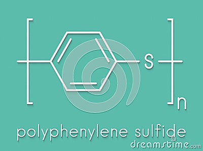 Polyphenylene Sulfide PPS Polymer, Chemical Structure. Commonly Used ...