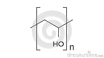 Polyvinyl Alcohol Molecule, Structural Chemical Formula, Ball-and-stick ...