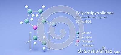 Polyvinylpyrrolidone Molecule, Molecular Structures, Water-soluble ...