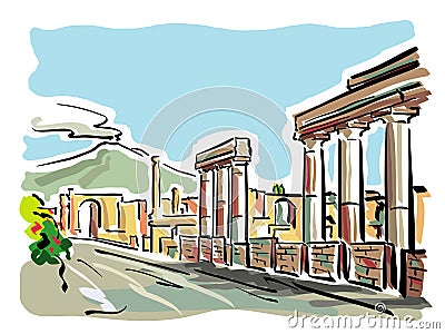 Pompeii Vector Illustration | CartoonDealer.com #38382216
