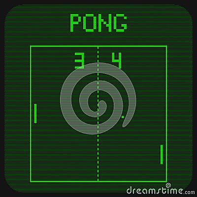 Pong Green Screen Vector Illustration | CartoonDealer.com #85855690