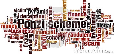 Ponzi Scheme Word Cloud Cartoon Vector | CartoonDealer.com #281152581
