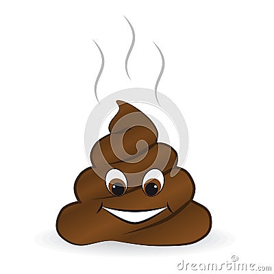 Poo Emoticon, Emoji - Poop Face - Vector Illustration | CartoonDealer ...