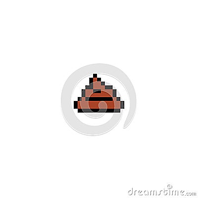 Poo Pixel Art Icon, Pixel Illustration Royalty-Free Cartoon ...
