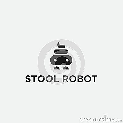 Poop Robot Logo Or Poop Icon Vector Illustration | CartoonDealer.com ...