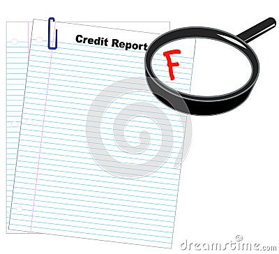 Poor Credit Report Vector Illustration | CartoonDealer.com #5299752