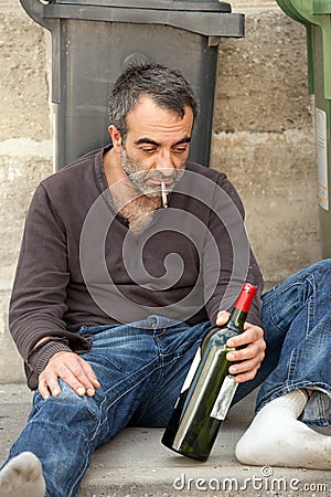Poor Man Drunk Stock Image | CartoonDealer.com #15642925