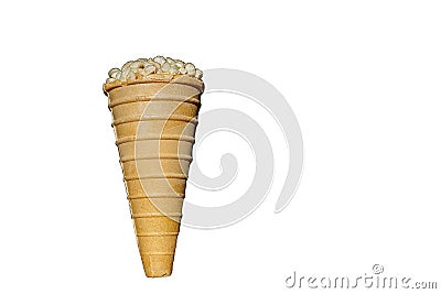 Popcorn In A Ice Cream Wafer Background Royalty-Free Stock Image ...