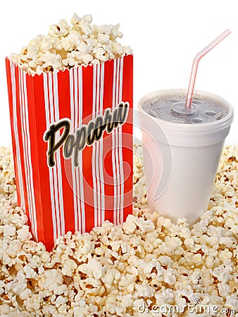 Popcorn And Soda Royalty Free Stock Image - Image: 5829176
