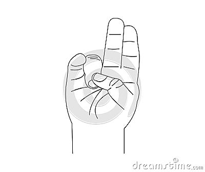 Pope Hand Sign Of Benediction On White Vector Illustration ...