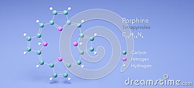 Porphine Molecule, Molecular Structures, Porphin, 3d Model, Structural ...