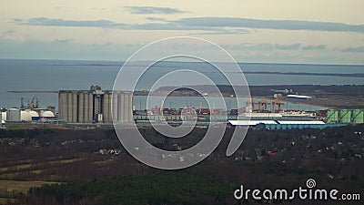 Port of Muuga in Estonia. stock video. Video of facility - 167486355