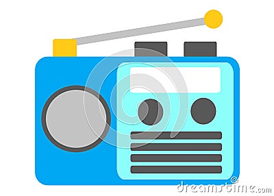 A Portable Handy Blue Frequency Amplitude Modulation Radio With ...