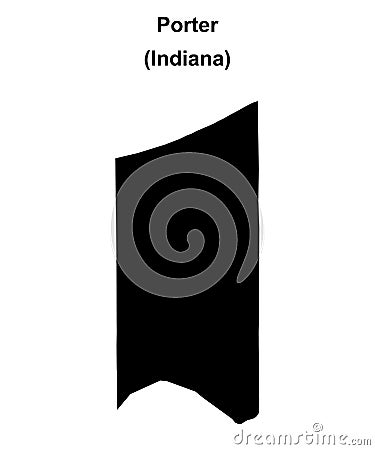 Porter Outline Map Cartoon Vector | CartoonDealer.com #361546891