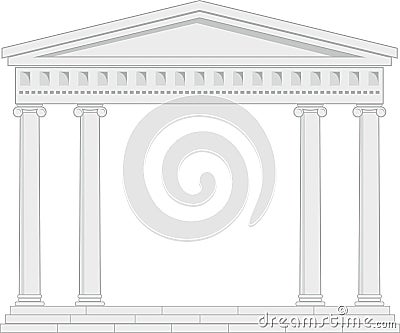 Portico (Colonnade), An Ancient Temple Cartoon Vector | CartoonDealer ...