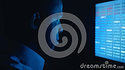 Portrait Of African American Man Programmer Coding Network Security ...