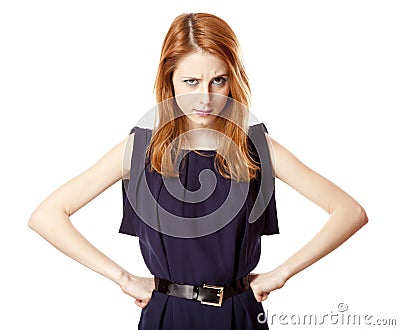 Portrait Of Beautiful Angry Girl. Royalty Free Stock Photos - Image ...