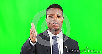 Portrait, Coaching and a Business Black Man on a Green Screen ...