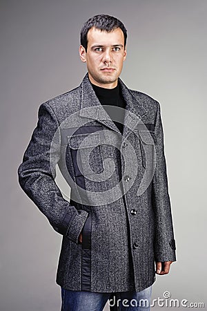 Portrait Of Handsome Man In Coat Royalty-Free Stock Photography ...
