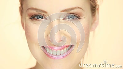 Portrait Blonde with Parted Lips Stock Video Footage - Video of blonde ...