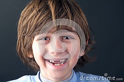 Portrait Of A Smiling Toothless Boy Royalty-Free Stock Image ...