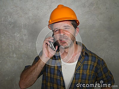 Portrait Of Upset Construction Worker Or Stressed Contractor Man In ...