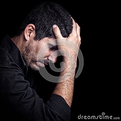 Portrait Of A Very Sad Young Hispanic Man Stock Photo - Image: 23853250
