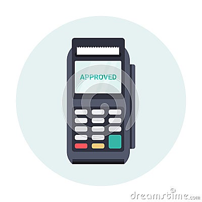 POS NFC Payment Machine Icon. NFC Terminal Card Vector Payment Transfer ...