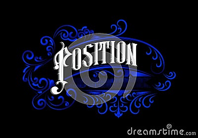 POSITION Hand Lettering Custom Design Cartoon Vector | CartoonDealer ...