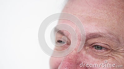 Positive Elder Man Visual View Vivid Expression Stock Footage - Video ...
