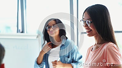 Positive Group of People Working Together on the Project Stock Video ...