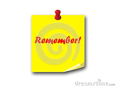 Post It Note Remember Royalty Free Stock Images - Image: 5798499