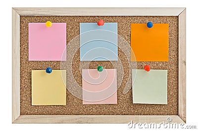 Post It Notes On A Cork Board Royalty Free Stock Photo - Image: 6075495