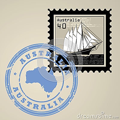Postage Stamp Cartoon Vector | CartoonDealer.com #18895555