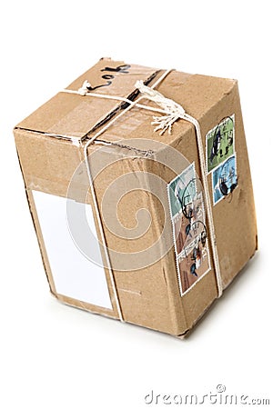 Parcel/Package/ Twine and Label Stock Image - Image of shipping, paper ...