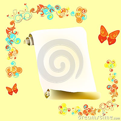 Postcard, Letter, Invitation, Scroll Cartoon Vector | CartoonDealer.com ...