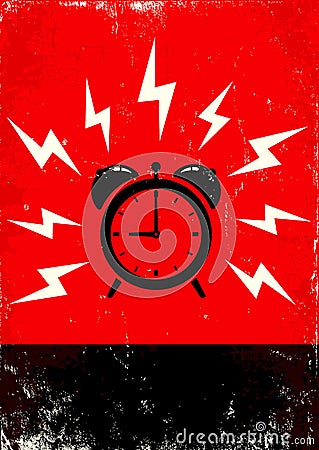 Poster Of Alarm Clock Stock Vector - Image: 40630047