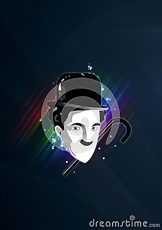 Poster Do Encanto De Charlie Chaplin Foto de Stock Editorial - Imagem ...