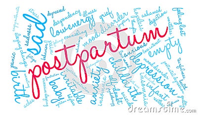 Postpartum Word Cloud Vector Illustration | CartoonDealer.com #141300058