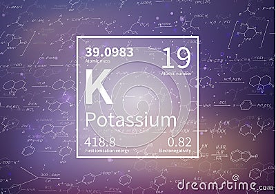 Potassium Chemical Element With First Ionization Energy, Atomic Mass ...
