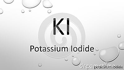 Potassium Iodide Chemical Formula On Waterdrop Background Royalty-Free ...