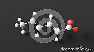 Potassium Sorbate Molecule, Molecular Structure, Food Preservative E202 ...
