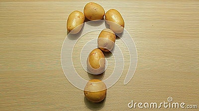 Potato Hand Question Mark Table Hd Footage Stock Video - Video of ...